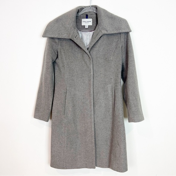 Cole Haan | Jackets & Coats | Cole Haan Signature Gray Wide Lapel Wool ...